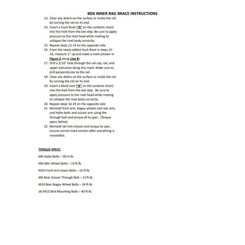BDX Inner Rail Brace Install Instructions - Black Diamond Xtreme
