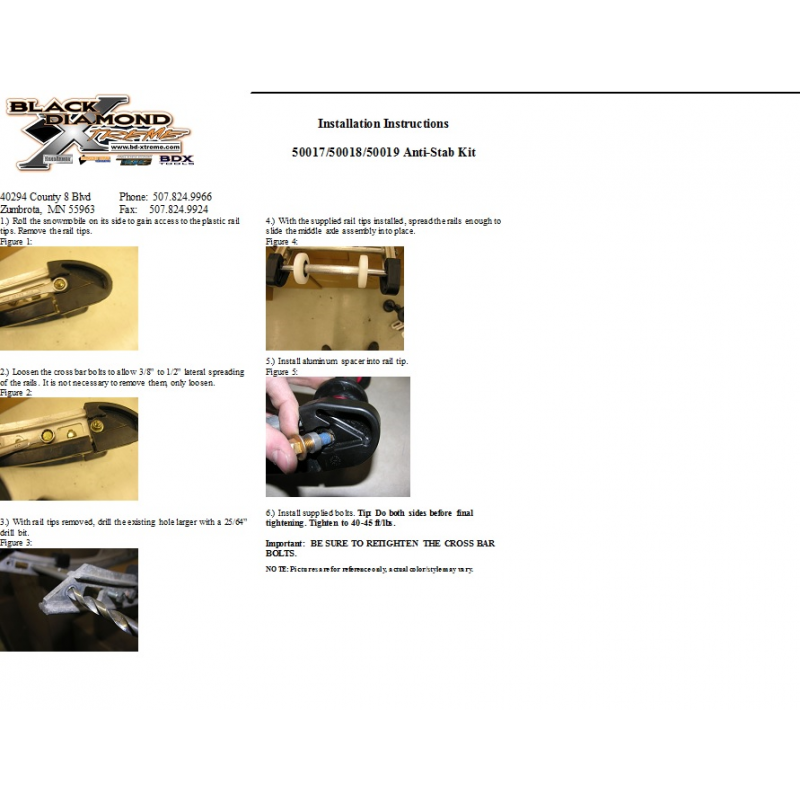 50017 / 50018 / 50019 Anti Stab Kit - Installation Instructions - Black ...